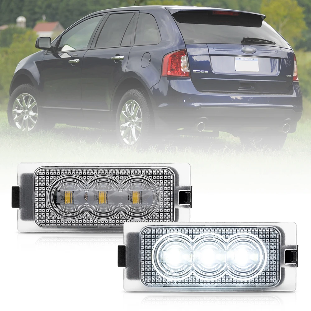 2Pcs-LED-License-Number-Plate-Light-For-Ford-Edge-2007-2014-Escape-2008 ...
