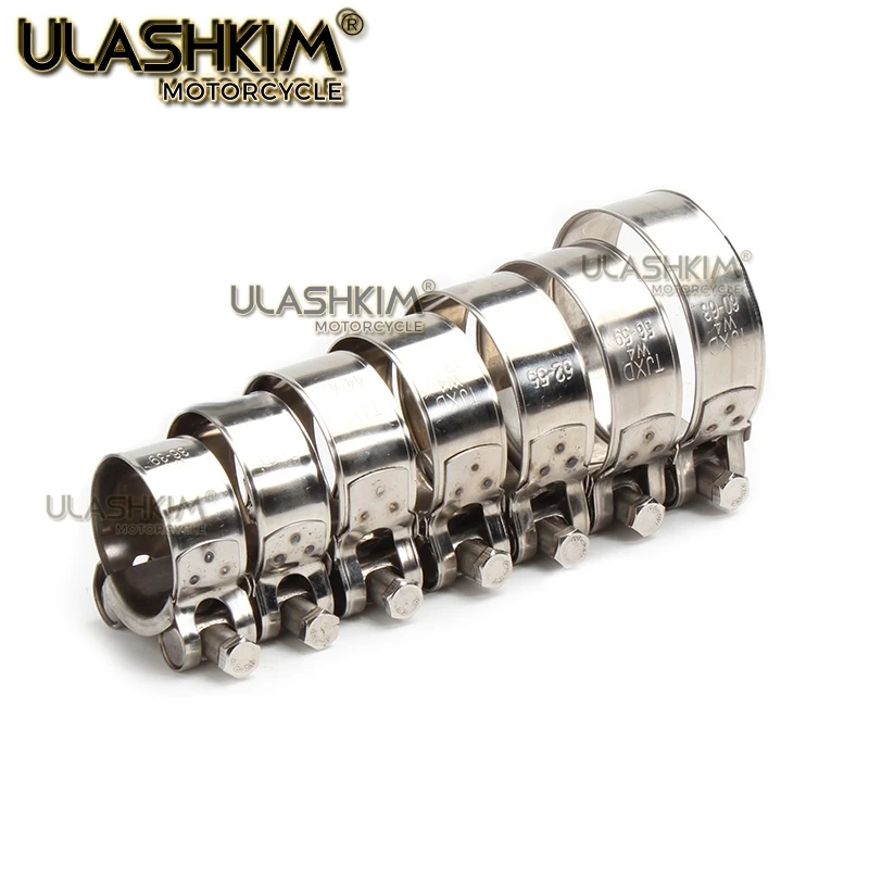 100-New-17-252mm-Duty-Stainless-Steel-Motorcycle-Exhaust-Banjo-Clamp ...