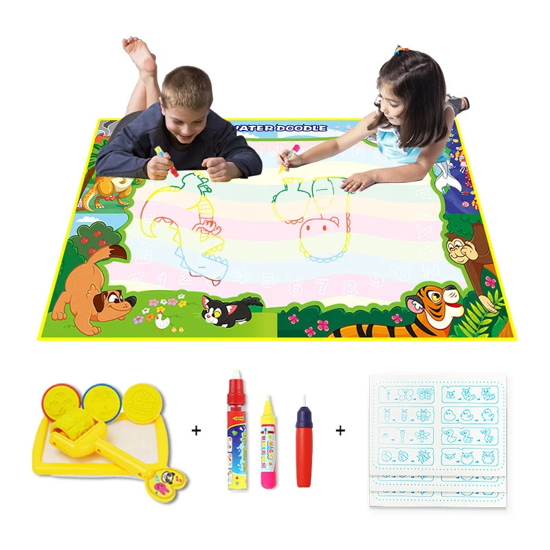Lovely Animals Theme Water Mat With 3 Pcs Doodle-painting Pen 1 Set ...