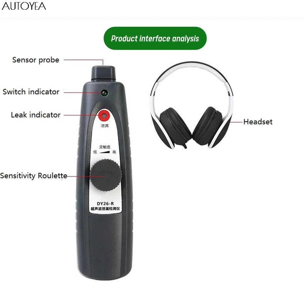 Détecteur de fuite ultrasonique transmetteur de pression de fluide'air ...