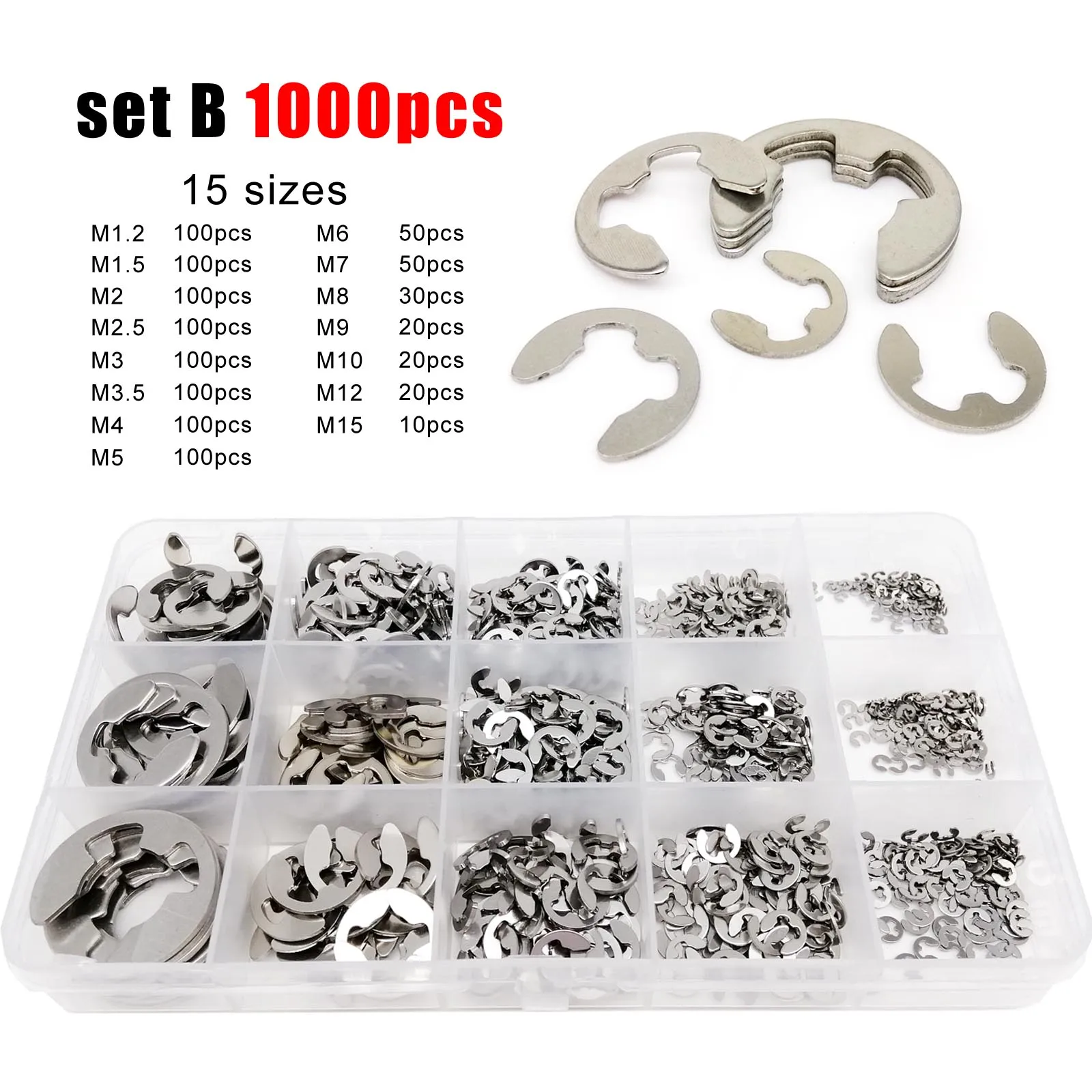 580-1000pcs-Assortment-Kit-Set-Box-M1-2-to-M15-304-Stainless-Steel ...