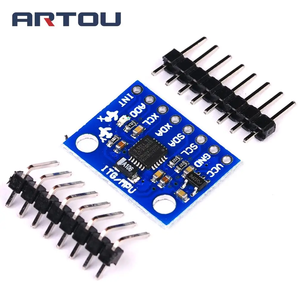 Módulo GY 521 MPU 6050 MPU6050, sensores giroscópicos analógicos de 3 ...
