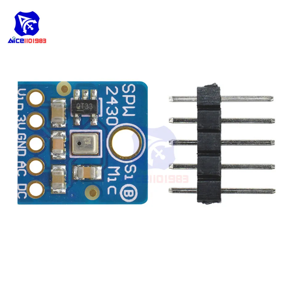diymore-SPW2430-MEMS-Microphone-Breakout-Board-Sound-Test-Sensor-Module ...