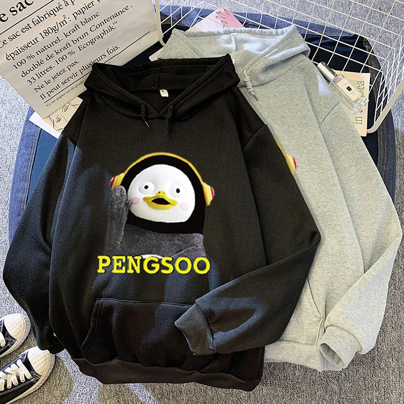 PENGSOO Korean Mascot Kpop Hoodies Sweatshirts Women New Streetwear ...