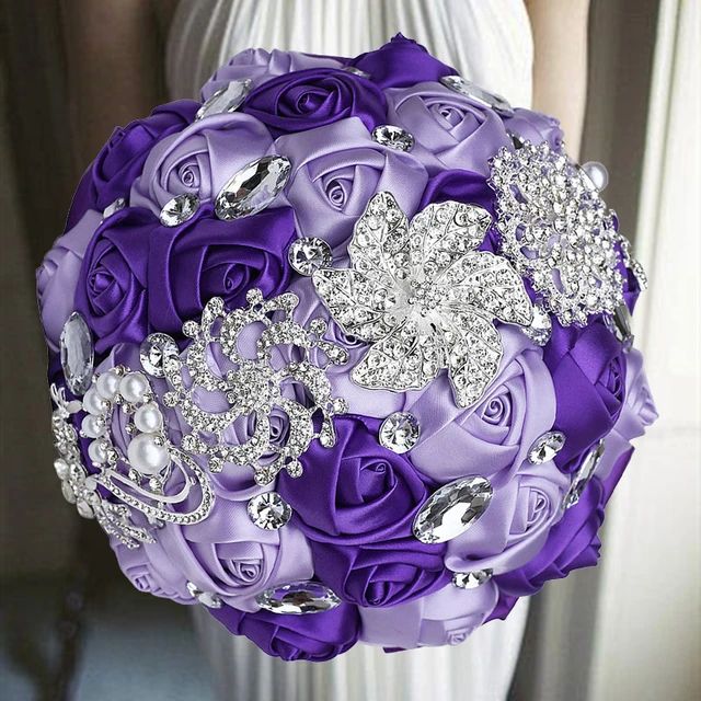 Purple And Silver Wedding Flowers