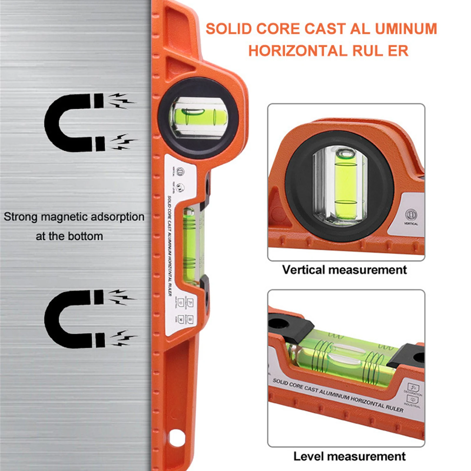 High Precision Level Gauge With Magnet Mini-Horizontal Ruler Aluminium ...