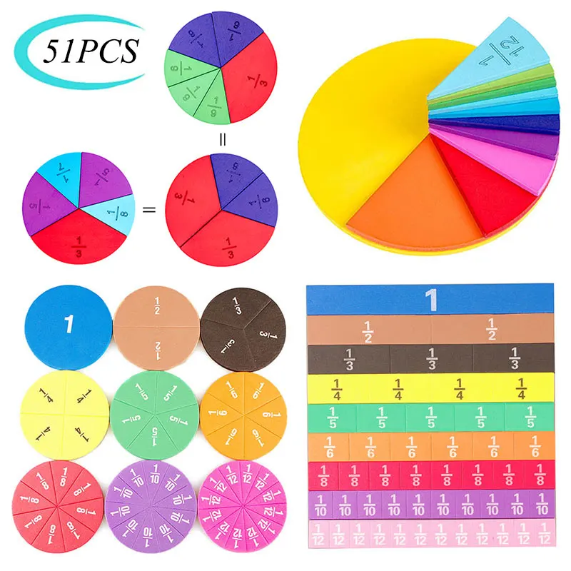 Children Early Learning Toys Learning Fraction Arithmetic Fridge Magnet ...