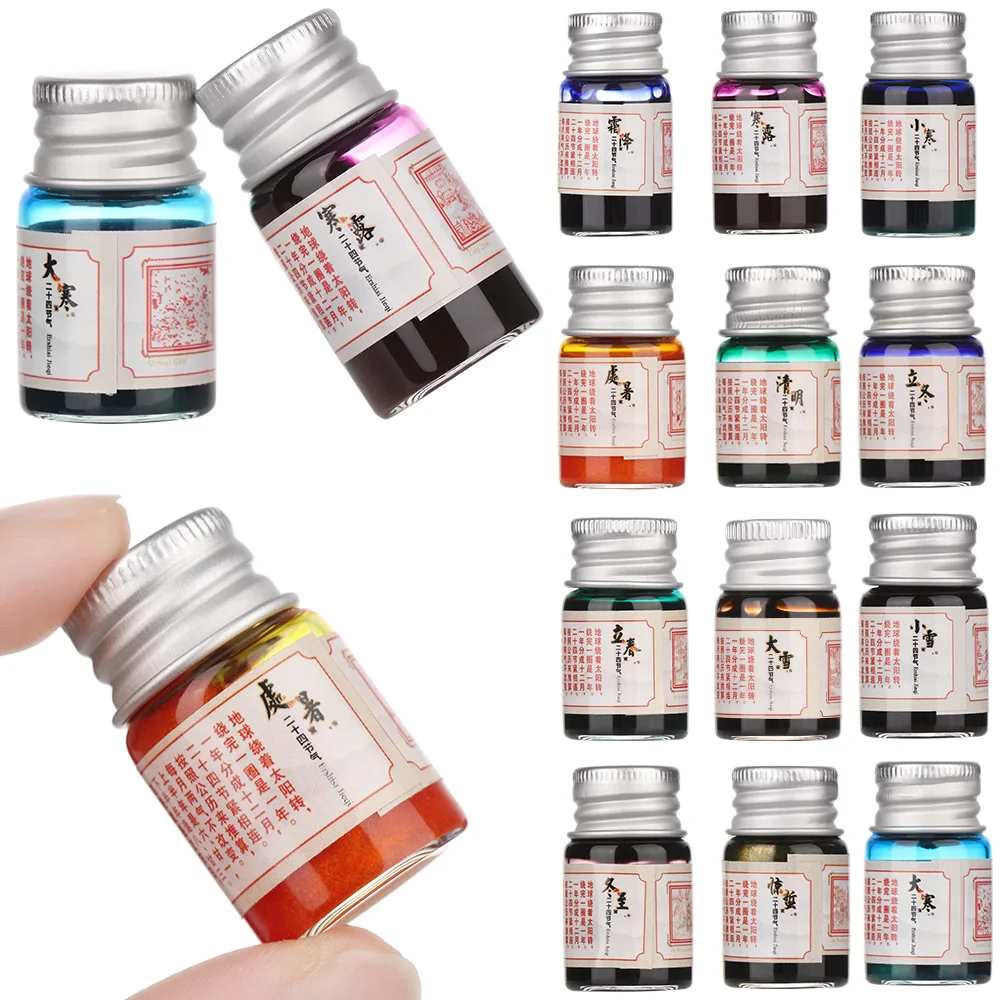 5ml-24-Colored-Ink-Signature-Pen-Ink-Calligraphy-Writing-Painting ...