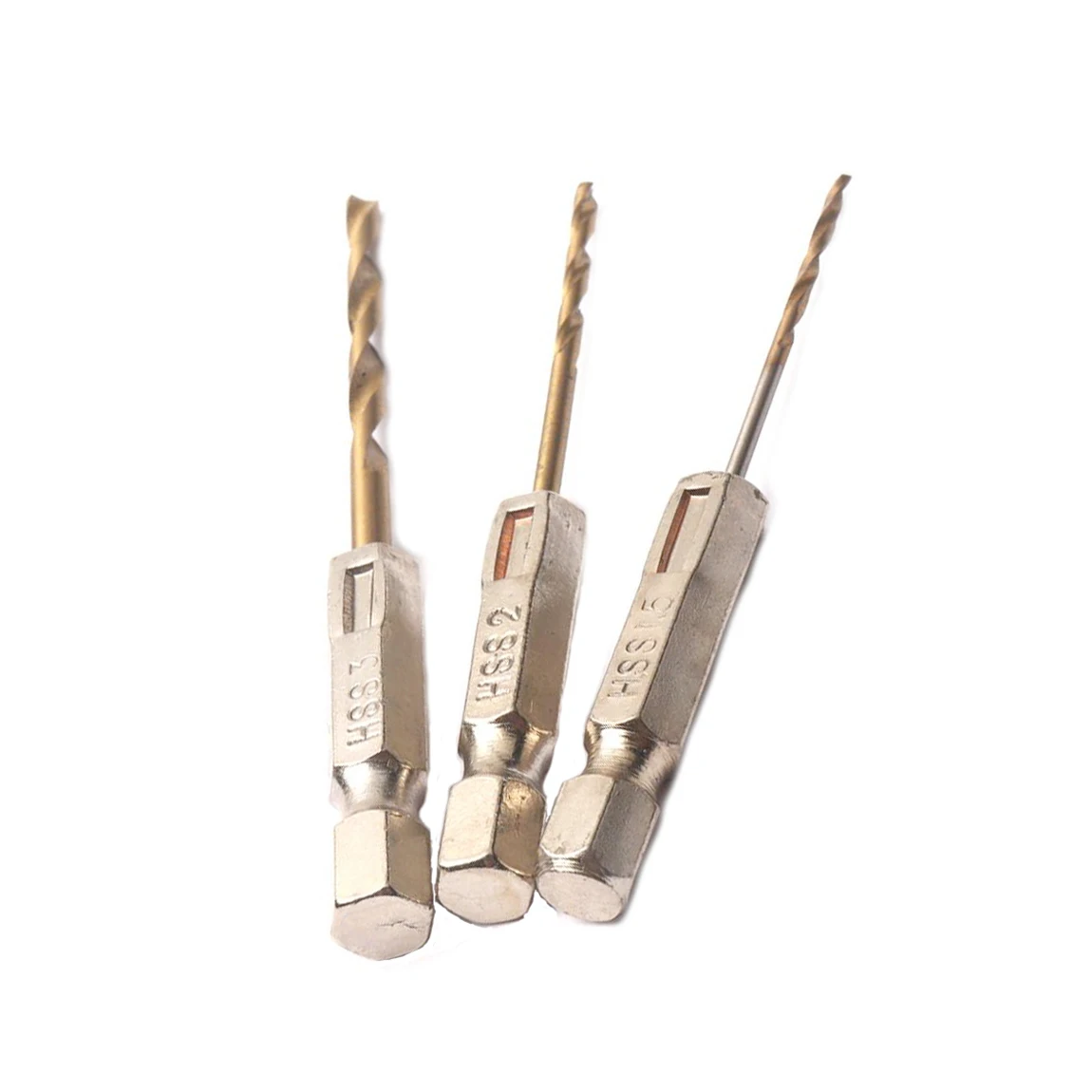 1pcs 1.5mm 2mm Titanium HSS Coated Drill Bit 1/4 Hex Shank Twist Drill ...