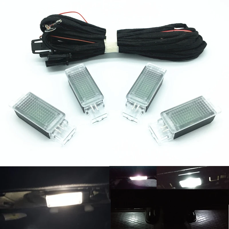 Car LED Footwell light Foot lamp Cable wiring Harness For VW Jetta 5 6 ...