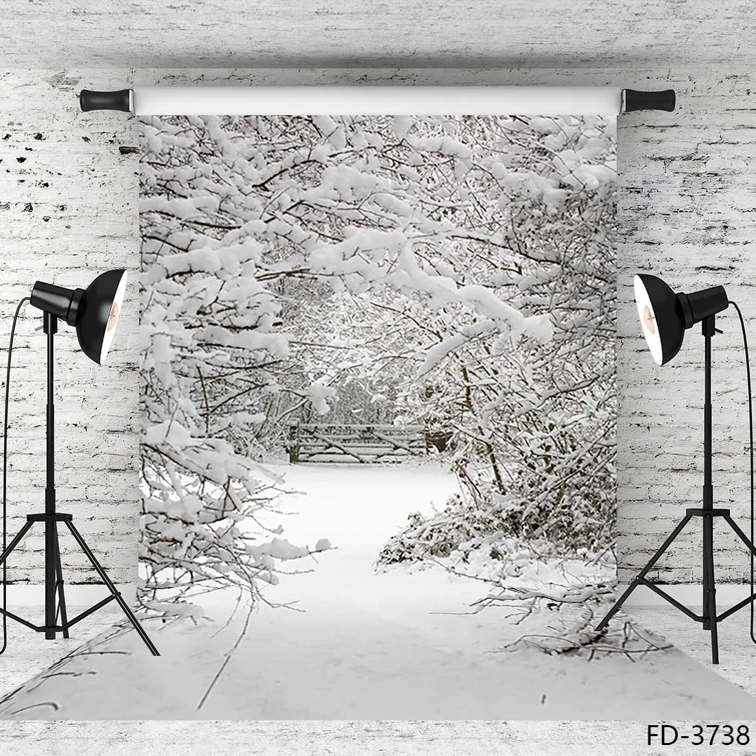 Winter Snow Park Forest Woods Park Photo Background Photophone Wedding ...