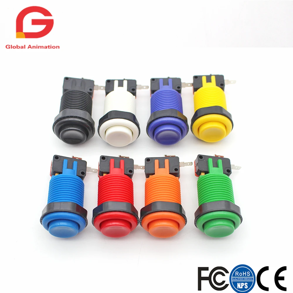 10 pcs Happ Type Standard Arcade Push Buttons With Micro Switch for pc ...