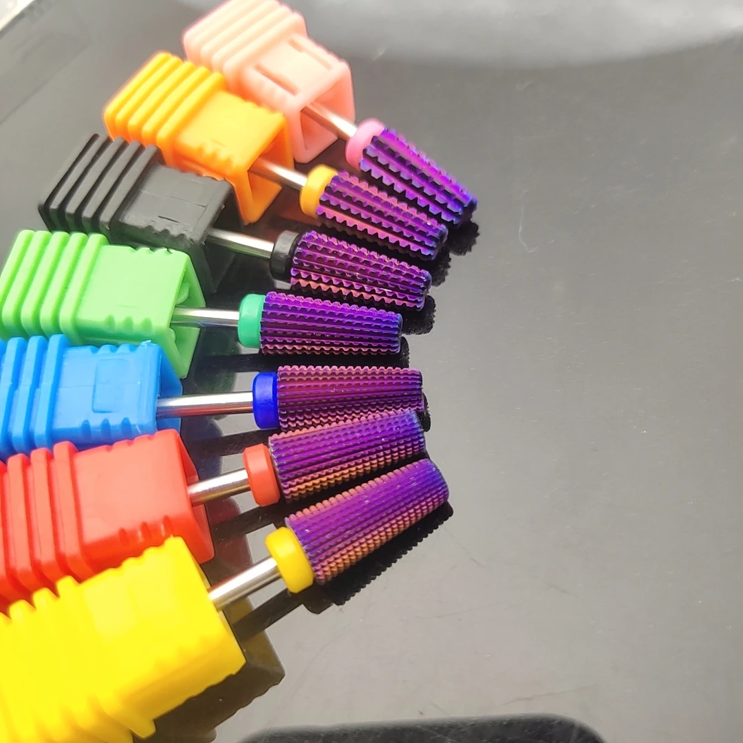 New Purple Plated 5 In 1 Carbide Nail Drill Bits With Cut 2 way Drills New Purple Plated 5 In 1 Carbide Nail Drill Bits With Cut 2 way Drills