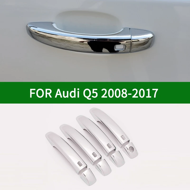 For-Audi-Q5-2008-2017-chrome-silver-car-door-handle-covers-trim-with ...