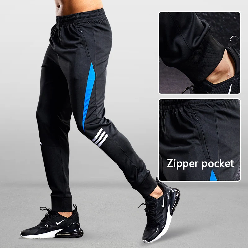 Sports pants Men's Running Pants With Zipper Pockets GYM Football ...