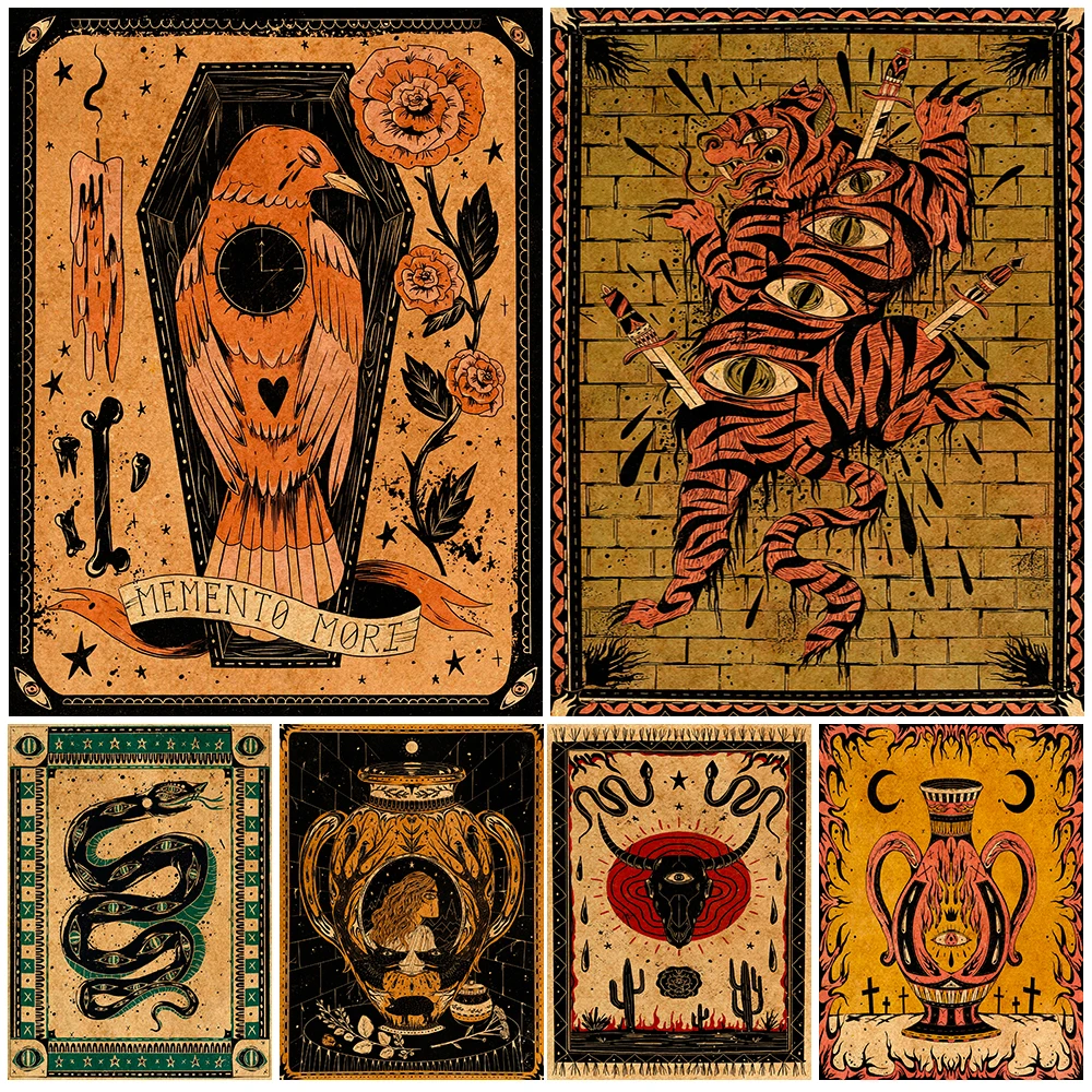 Baba-Yaga-House-Pandora-Magic-Box-Vintage-Wall-Art-Canvas-Painting ...