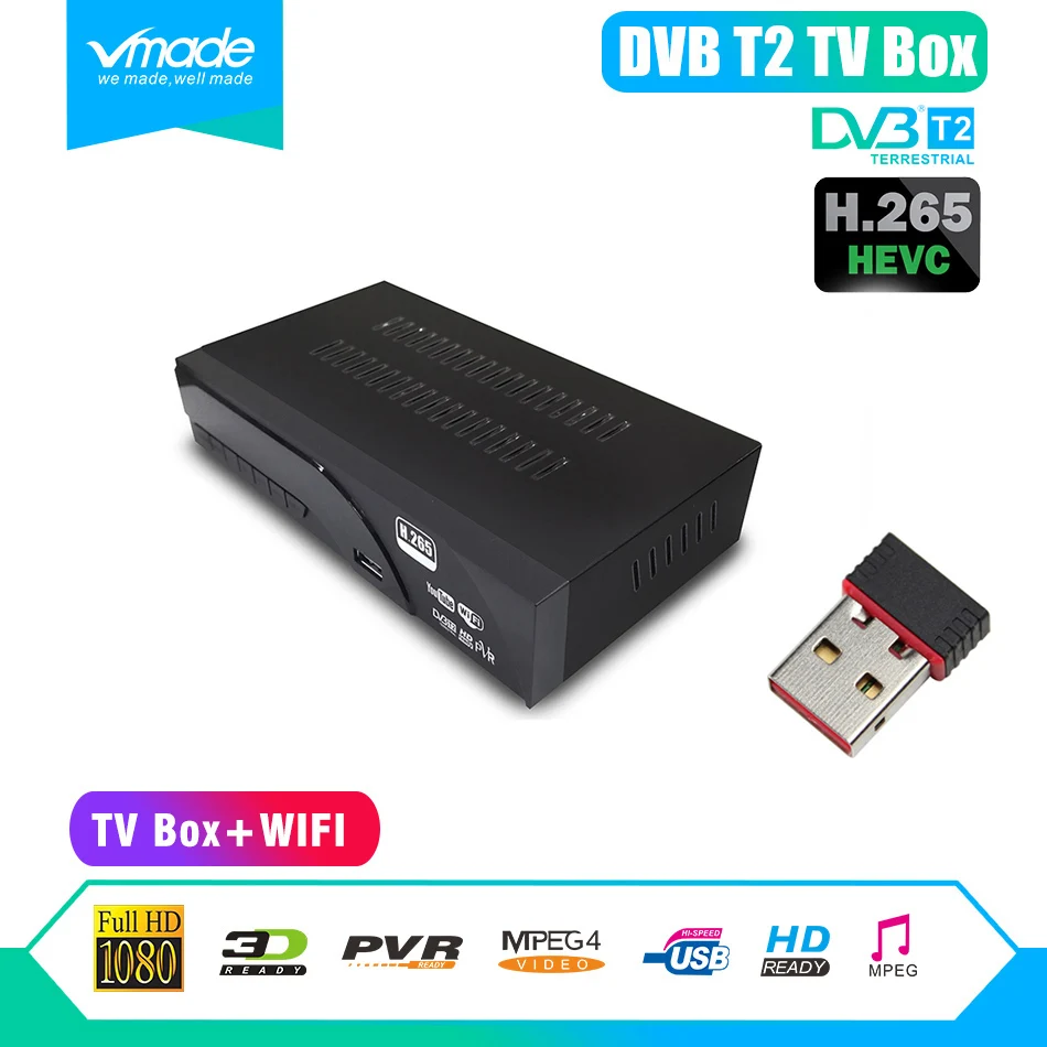 Vmade Digital Decoder DVB T2 8943 with WIFI 8818 H.265 HEVC HD ...