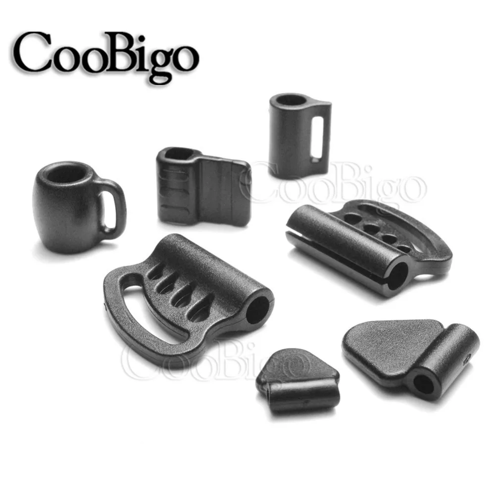 10pcs Plastic Cord Lock Ends Stopper Sliding Rope Clip Toggle Clamp for ...