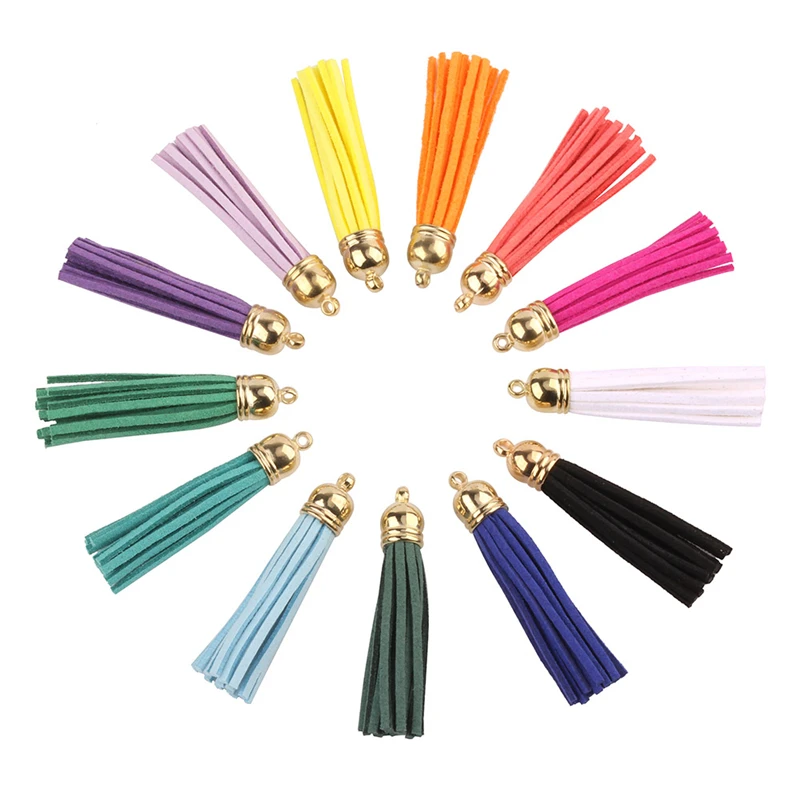 10pcs/lot 30 Colors Available Leather Tassels DIY Tassel Suede Tassels ...
