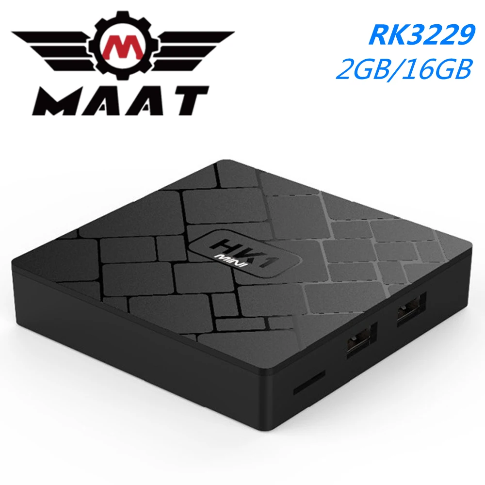 MAAT HK1 미니 안드로이드 8.1 TV 박스 Rockchip RK3229 쿼드 코어 셋톱 박스 2GB 16G Rom 2 ...
