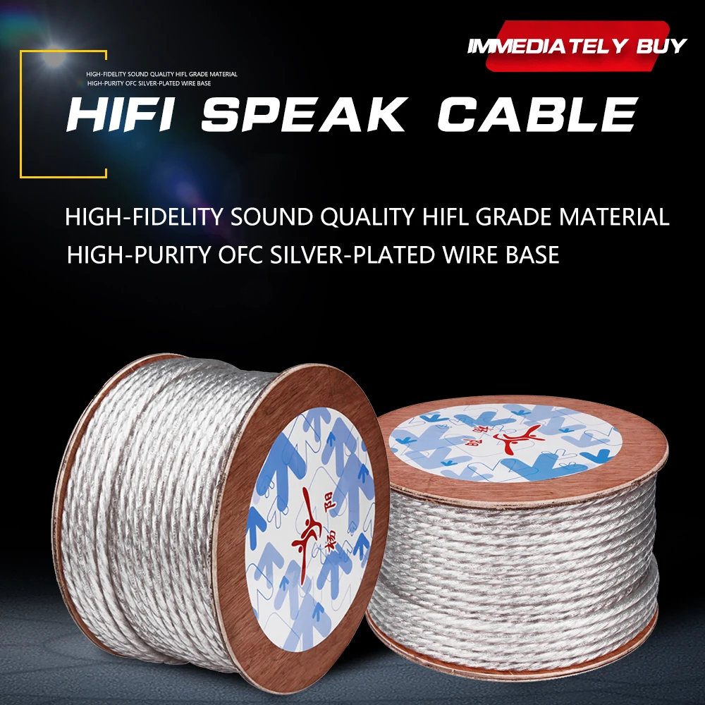 YYAUDIO-Liton-Silver-plated-Oxygen-Free-Copper-DIY-Speaker-Cable-HIFI ...