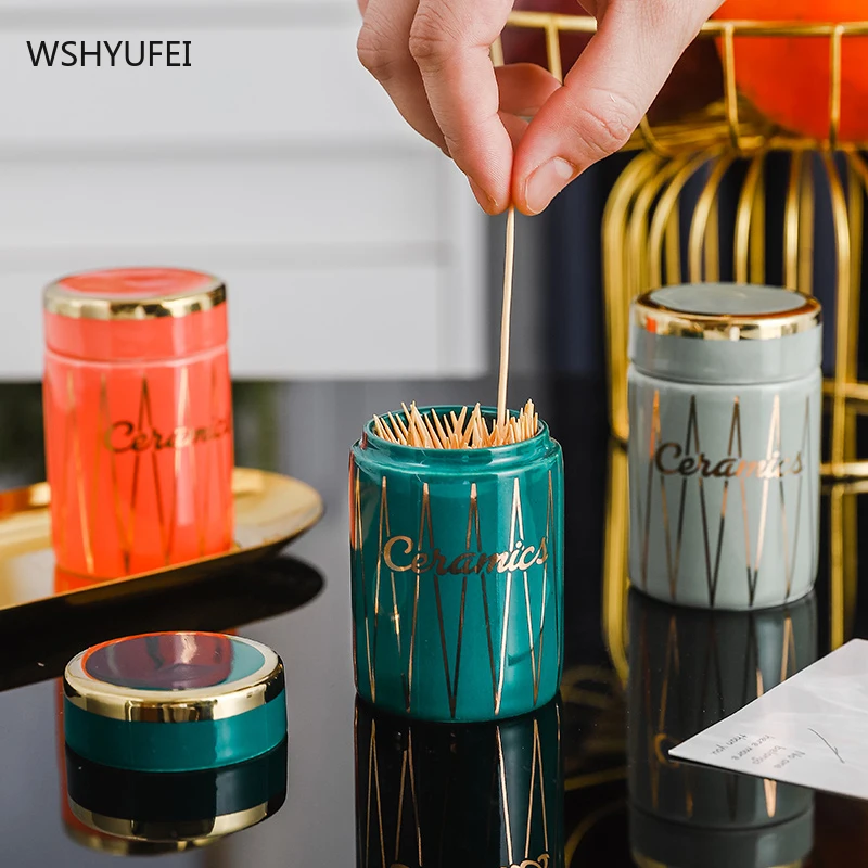 Wshyufei Ceramic Toothpick Holder Nordic Ins Creative Personality ...