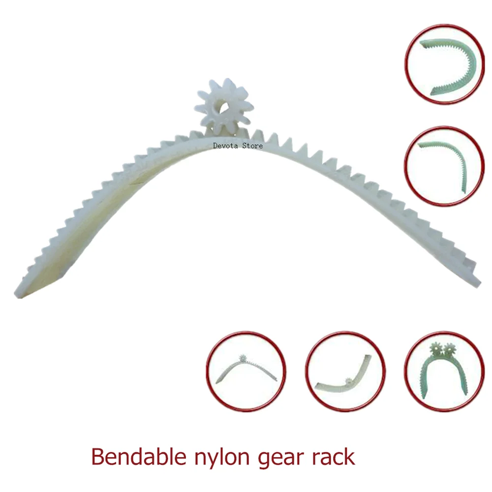 1M Bendable Nylon Gear Rack Transmission Plastic Precision Synchronous ...