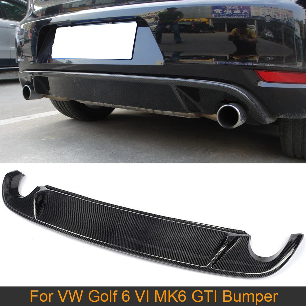 Carbon-Fiber-Car-Rear-Diffuser-Lip-For-Volkswagen-VW-Golf-6-VI-MK6-GTI ...