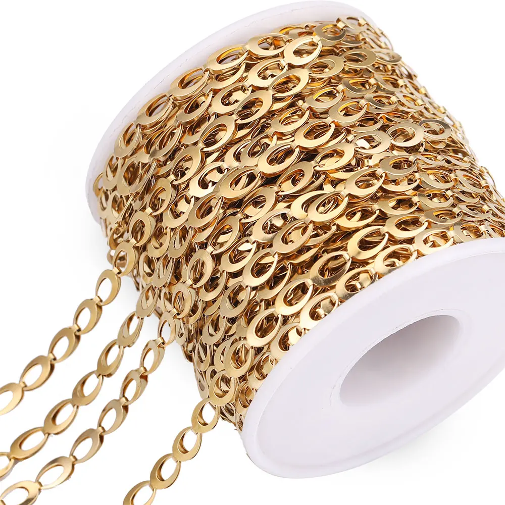 Width-5mm-Filled-Gold-O-Letter-Chain-Roll-Stainless-Steel-Cuban-Chains ...