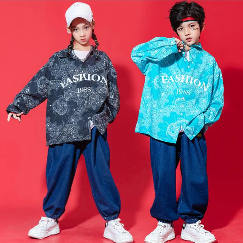 Kids-Concert-Hip-Hop-Clothing-Print-Oversized-Shirt-Tops-Streetwear ...