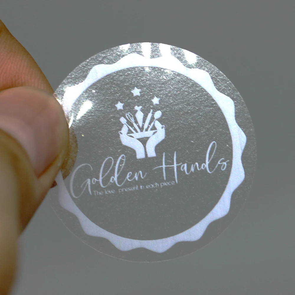 100pcs White Stickers Customize Transparent Wedding Labels Personalise ...