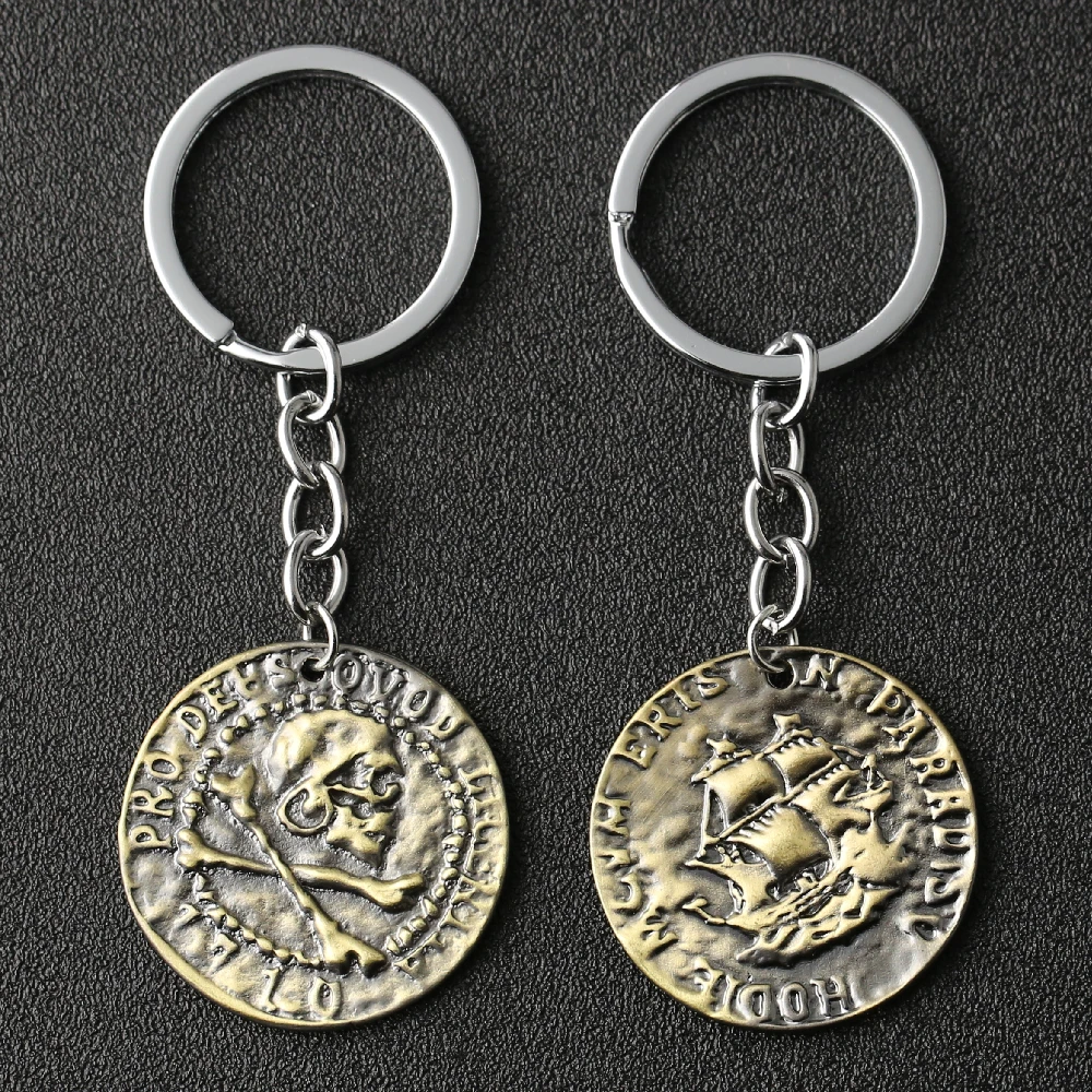 Uncharted 4 Keychain Drake Mysterious Sea Area Skull Cross Bone Pirate ...