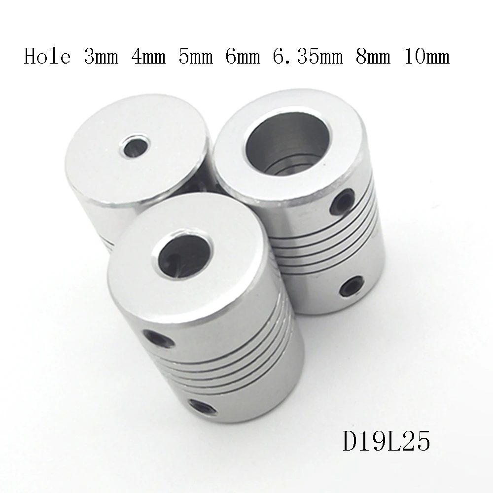 D19L25 3mm 4mm 5mm 6mm 6.35mm 8mm 10mm Aluminum Z Axis Flexible ...