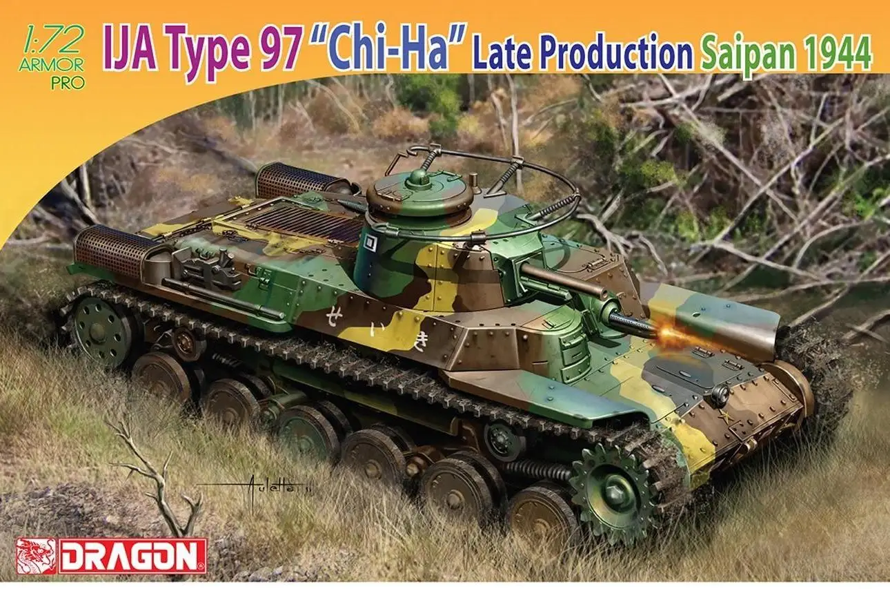DRAGON-7397-1-72-IJA-Type-97-chi-ha-Late-Production-Saipan-1994-Model ...