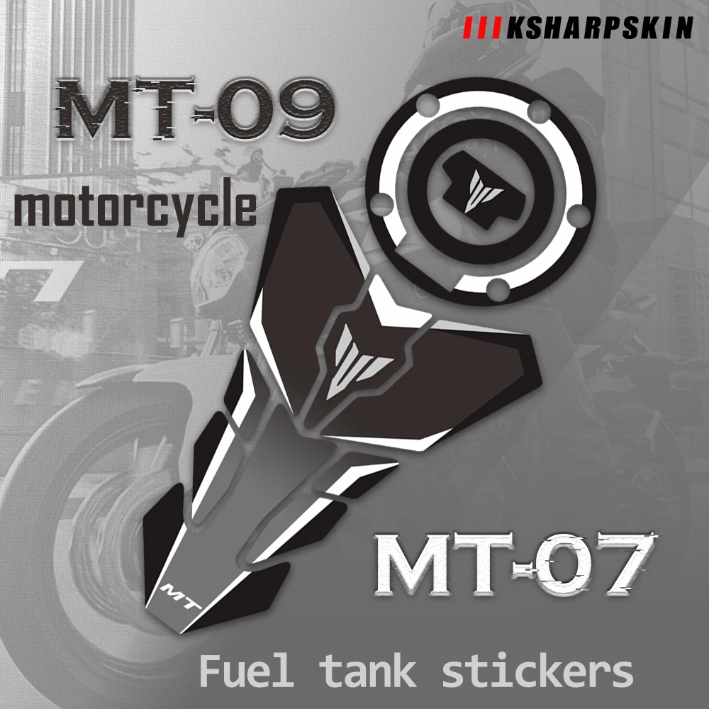 3D MT Motorcycle stickers Decoration Fuel Tank Cap Sticker moto fuel ...