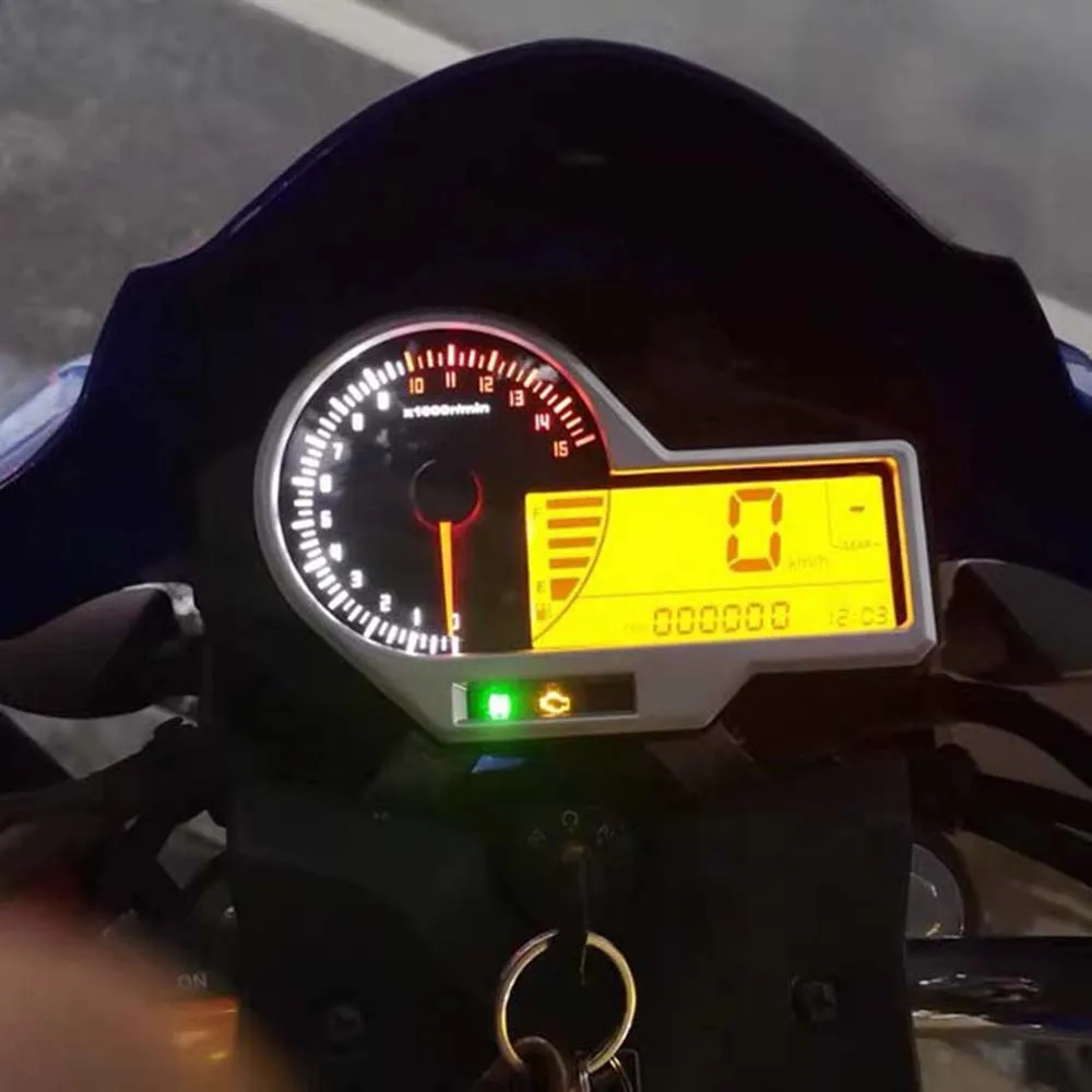 Universal Motorcycle 15000rpm Digital Lcd Odometer Speedometer ...