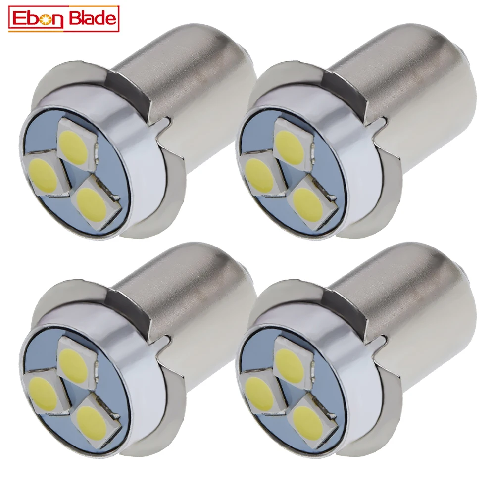 4Pcs P13.5S White 6000K LED Bulb 3V 4.5V 6V 12V 18V PR2 For Maglite ...