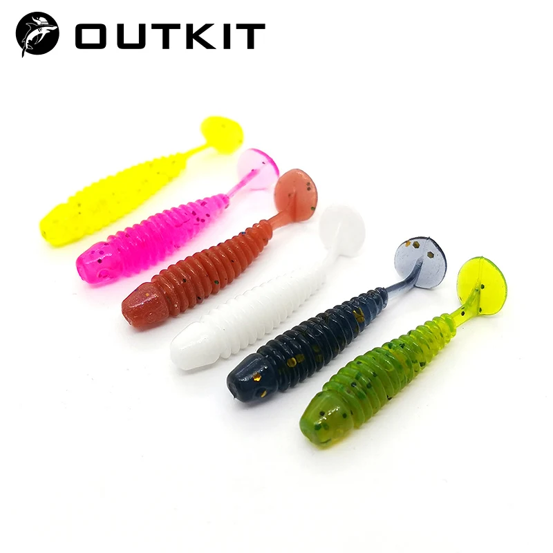 OUTKIT 10Pcs/lot Wobblers mini Fishing Soft Lures Rubber Soft Baits 3 ...