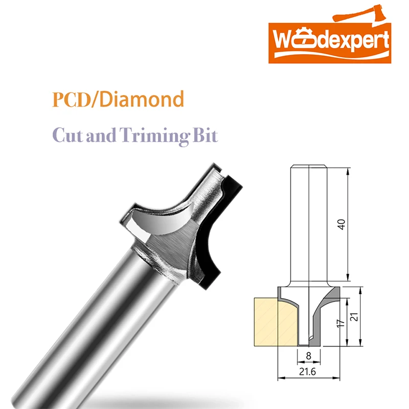Diamond-Trim-Router-Bit-PCD-Carving-Bit-Tool-Cabinet-Wood-Cutter-For ...