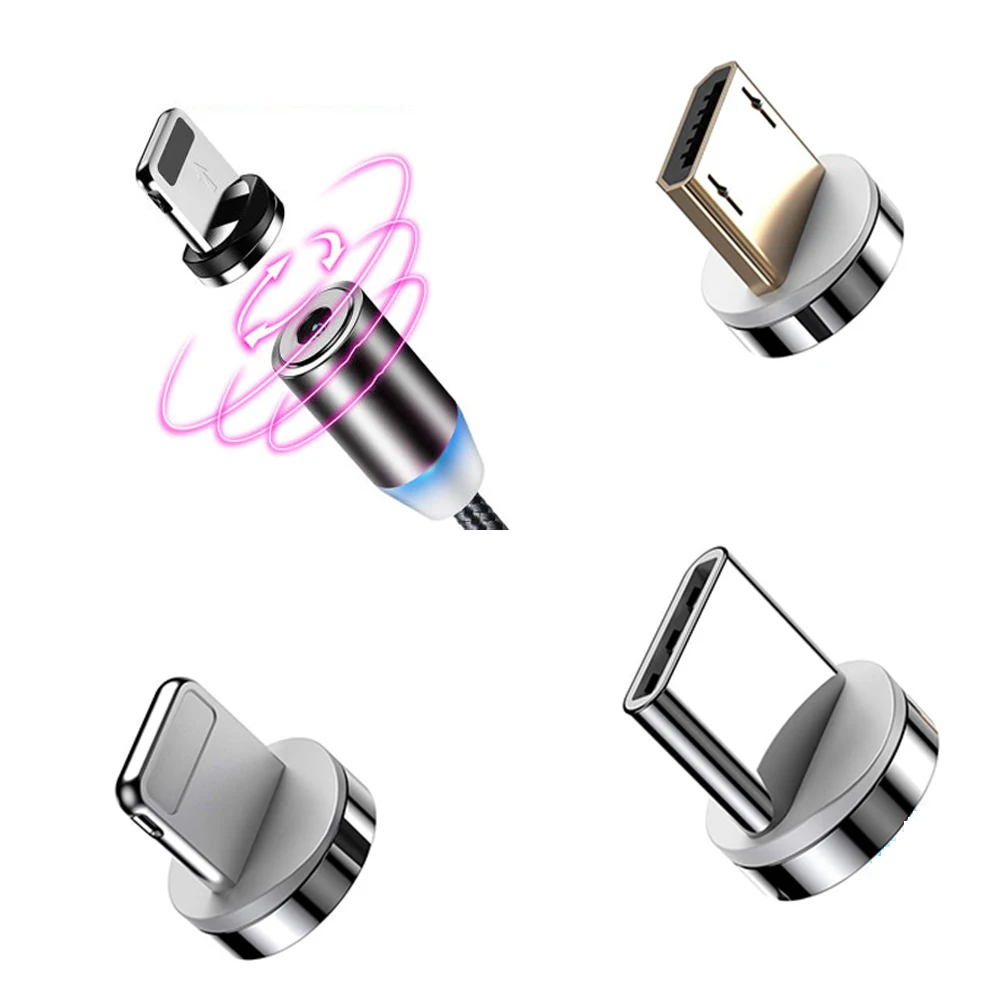 Round-Magnetic-Plug-Micro-USB-C-Type-C-8-Pin-For-iPhone-Adapter-USB ...