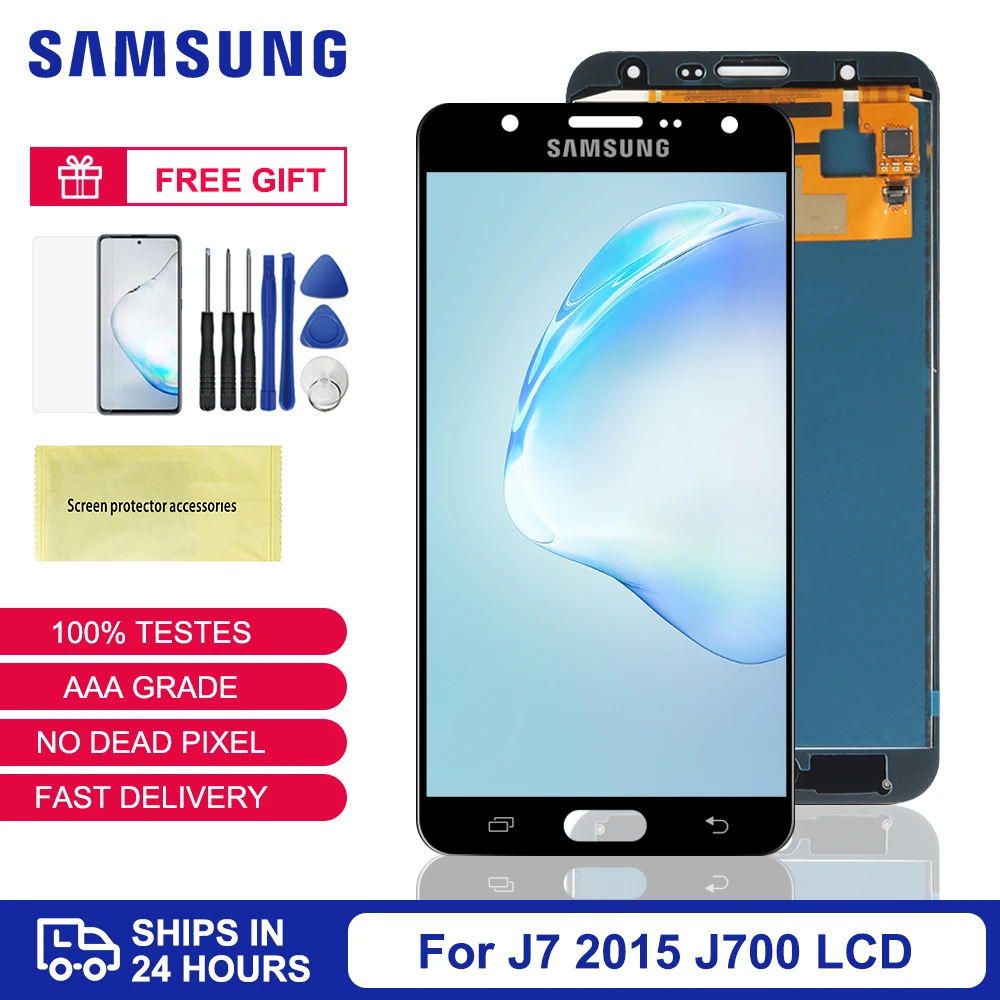 J7 Display For Samsung Galaxy J7 2015 J700 LCD Display Touch Screen Digitizer Assembly For ...