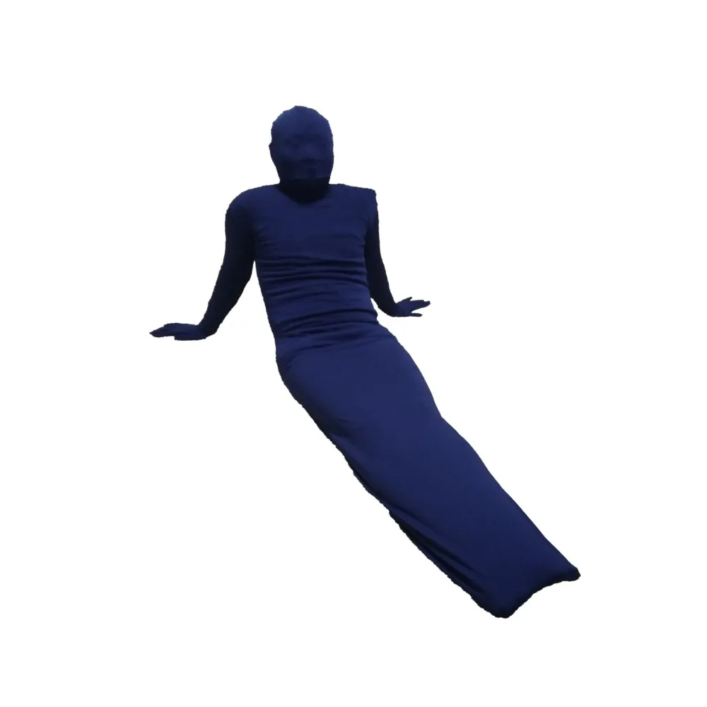 Unisex Fetish Zentai Suit Full bodysuit Tights separated hands Mummy ...