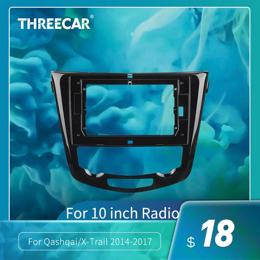 2Din Car Dashboard Frame Fit For Nissan Qashqai/X Trail 2014 2017 Car ...