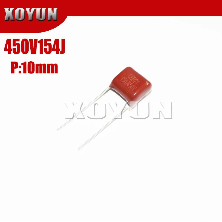 10PCS 450V154J 154J 450V Pitch 10MM 0.15UF 150NF CBB Polypropylene film ...