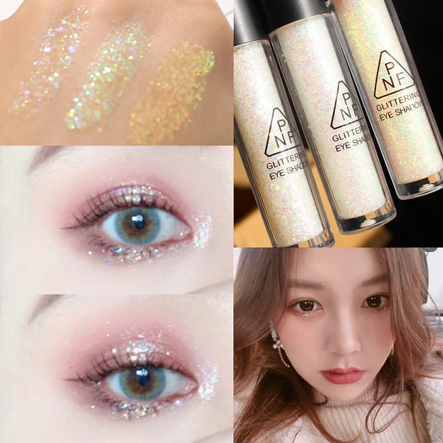White Glitter Eye Makeup