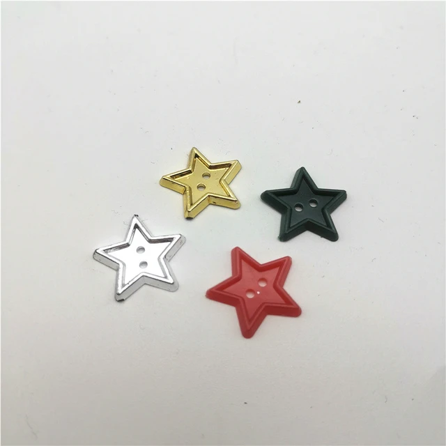 Small Red Star Buttons