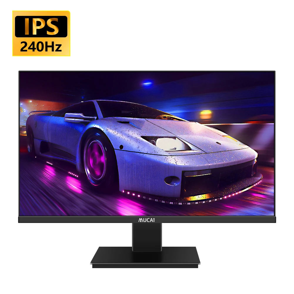 MUCAI 24.5 인치 PC IPS 모니터, 240Hz LCD 디스플레이, HD 데스크탑 게이밍 컴퓨터 스크린, 평면 패널 ...