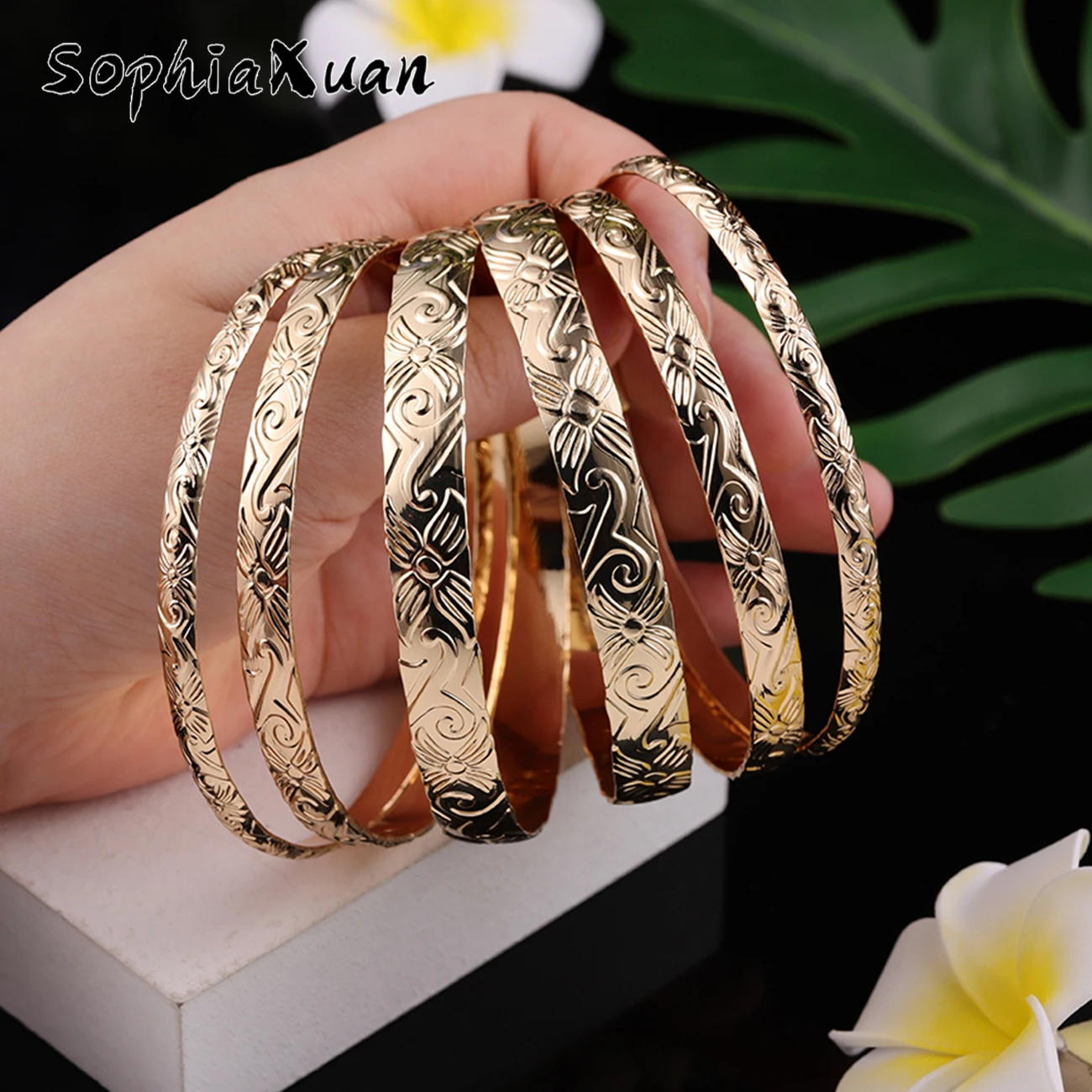 SophiaXuan-Women-s-Bracelet-Hawaiian-Jewelry-Polynesian-Fashion-Gold ...
