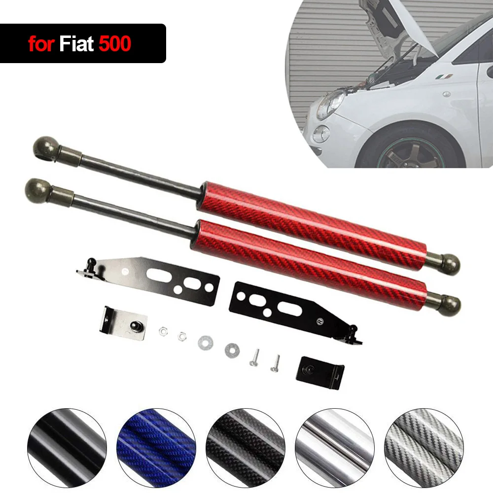 For-Fiat-500-2007-2023-Front-Bonnet-Hood-Modify-Gas-Struts-Lift-Support ...