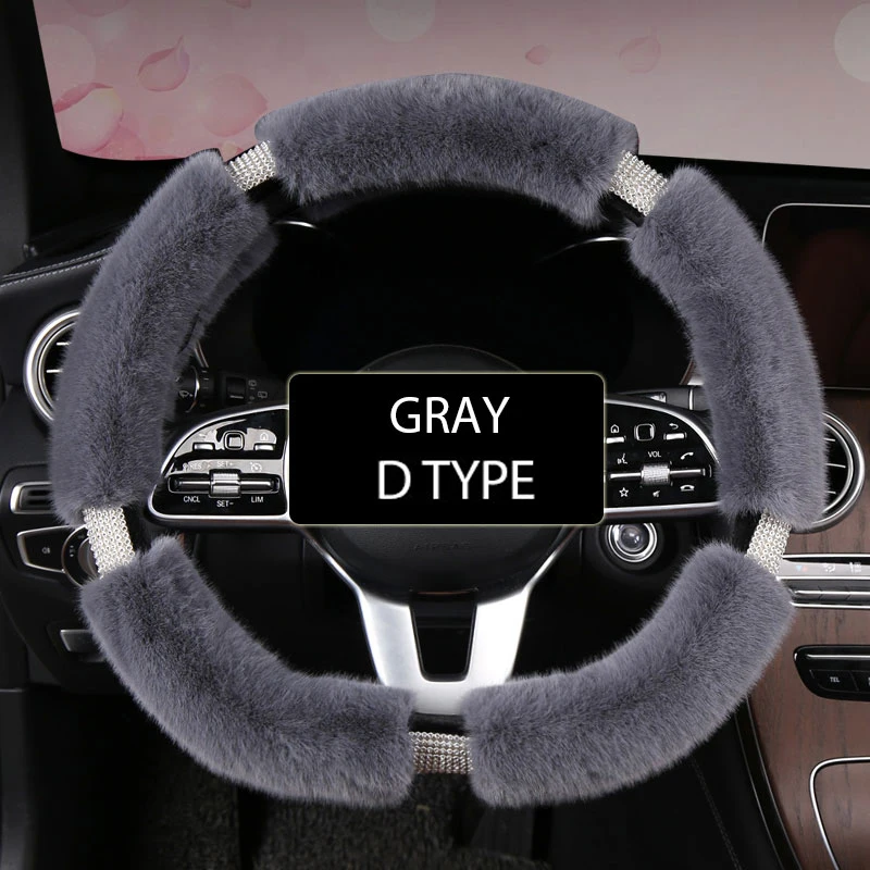 COUVRE-VOLANT,gray-D shape--housse de volant de voiture universelle ...